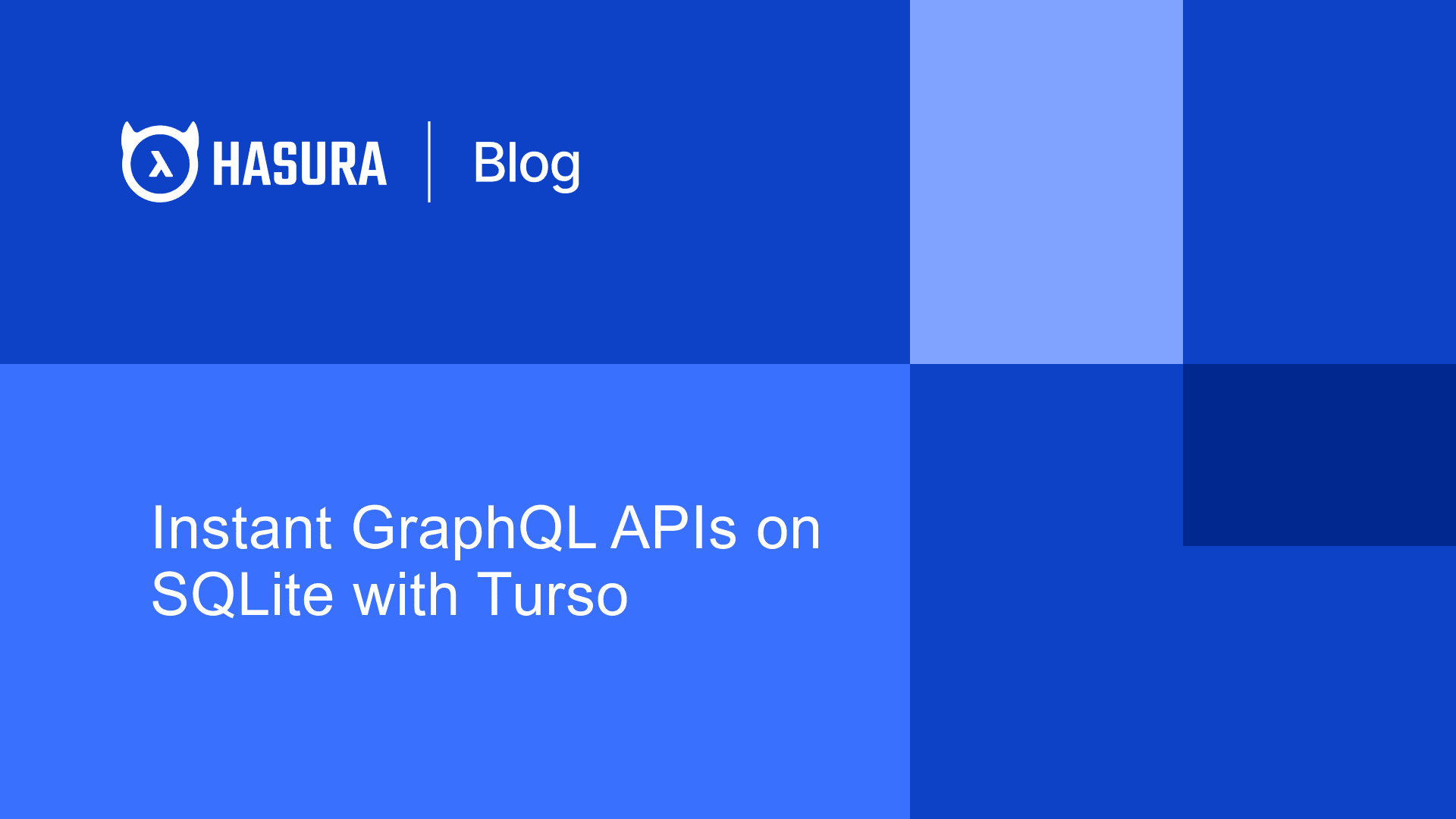 Instant GraphQL APIs on SQLite with Turso Instant GraphQL APIs on SQLite with Turso